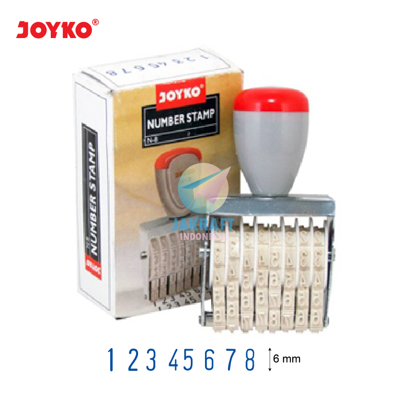 Jual (1 Pcs) Stempel Cap Angka 8 Digit Nomor Numerator JOYKO N-8 Number ...