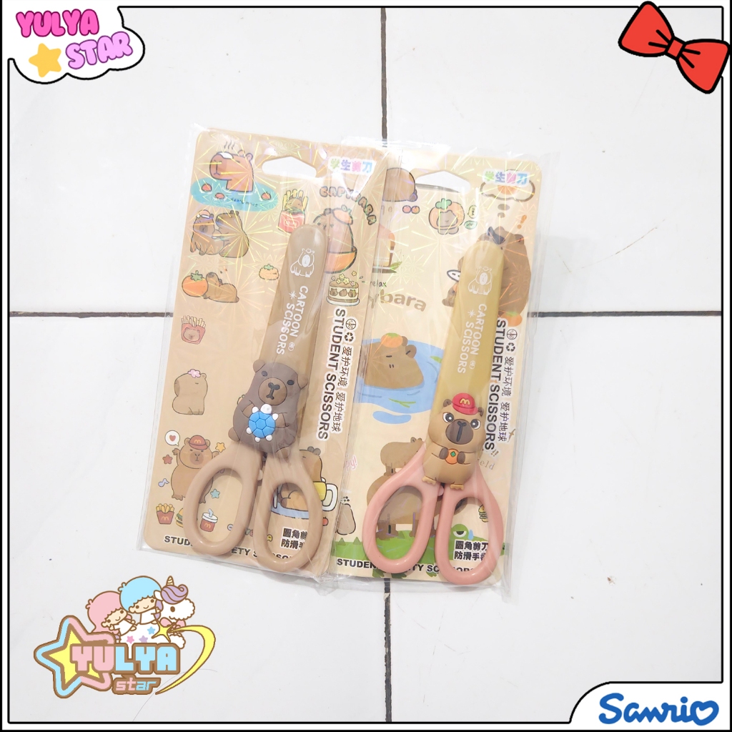 Jual Gunting Kertas Motif Capybara / Safety Scissors Capybara | Shopee ...