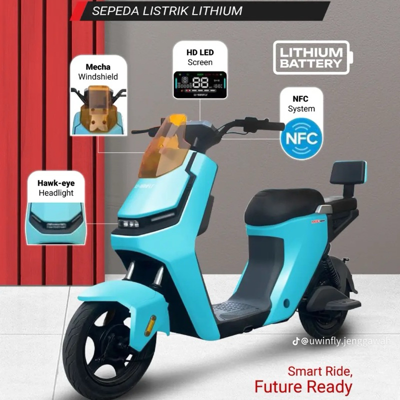 Jual UWINFLY M6L LITHIUM NEW SEPEDA LISTRIK TERBARU DARI U-WINFLY M60L PENGGANTI M60 | Shopee ...