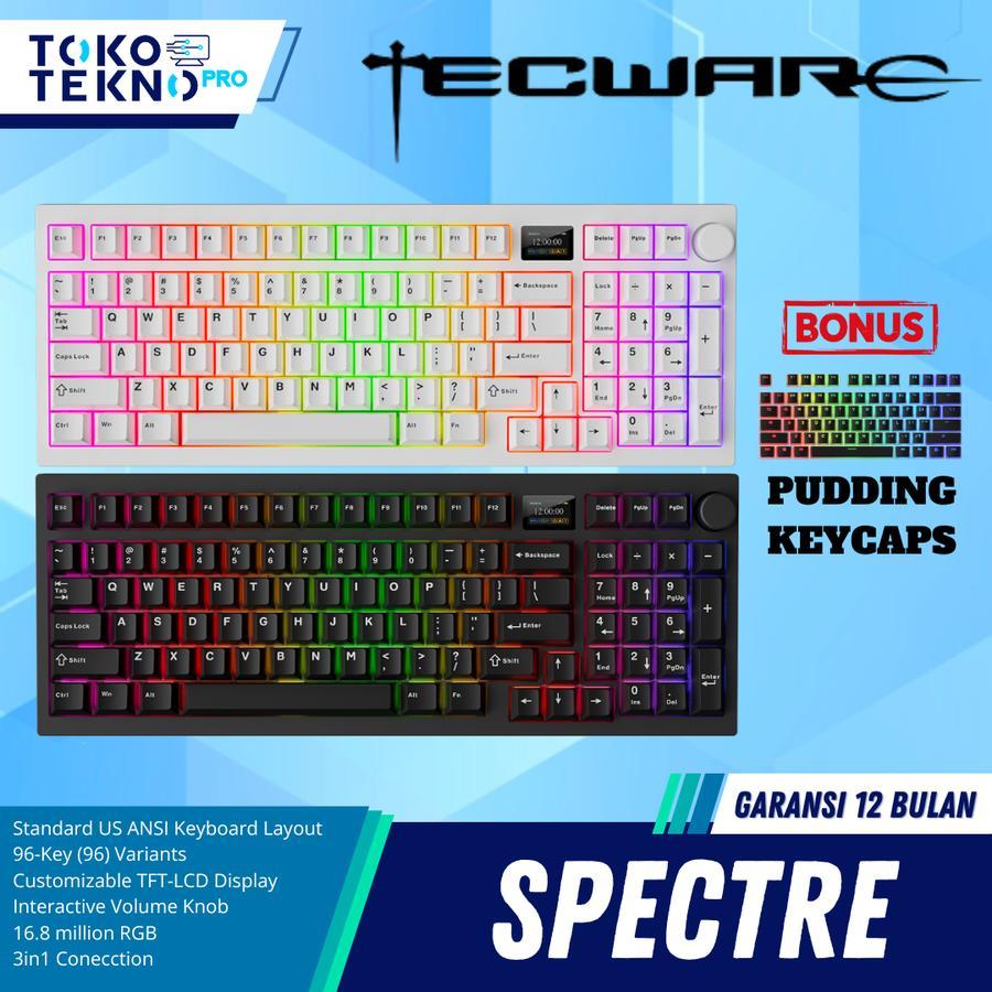 Jual Tecware Spectre 96 Wireless Gaming Keyboard With LCD and Knob 3in1 ...