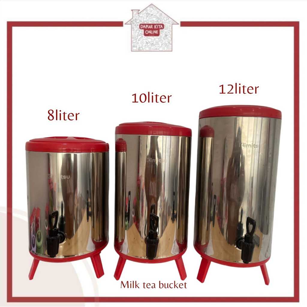 Jual Termos Air Milk Tea Bucket Water / Drink Jar Termos Stainless ...