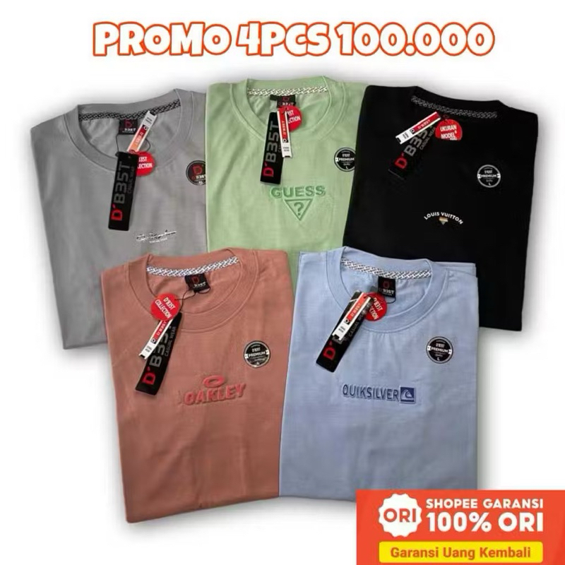 Jual Paket 4 PC 100 Ribuan Kaos Mix Brand Matahari Kaos Pria 4 Pcs 100 an | Kaos Pria Branded ...