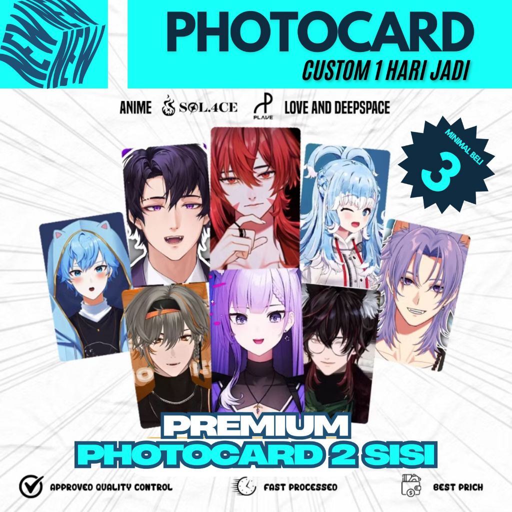 Jual PROMO [ SATUAN ] PHOTOCARD HARRIS CAINE ANIME VTUBER SOL4CE PLAVE ...