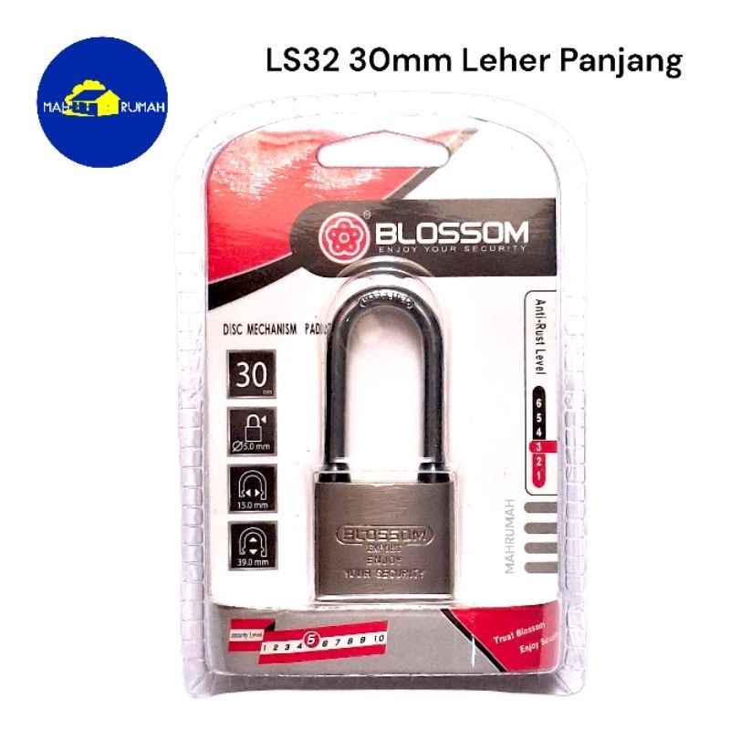 Jual Gembok Kunci Besi Baja Silinder Kuningan - BLOSSOM LS32 30mm 30 mm ...