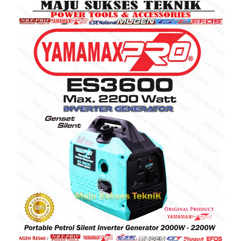 Jual YAMAMAX PRO ES3600 Genset Silent Inverter 2000 W Watt Petrol ...