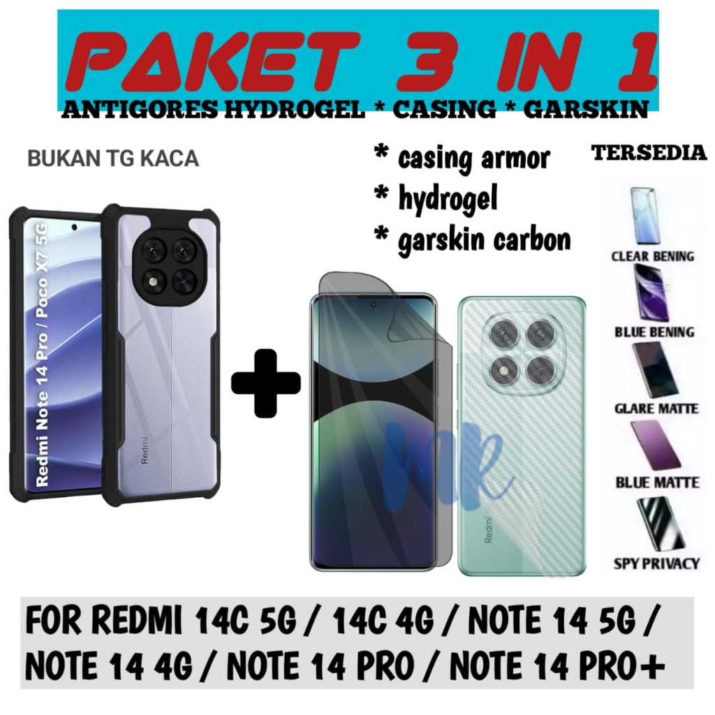 Jual Paket 3 in 1 DAN 2 IN 1 MURAH ANTIGORES HYDROGEL+CASE ARMOR ...