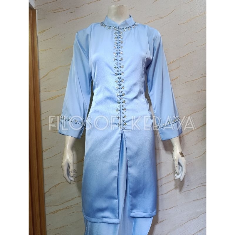 Jual FK-Set Baju Kurung Donatello Payet Lengan Panjang/ Baju Kurung Melayu Modern/ Baju kurung ...
