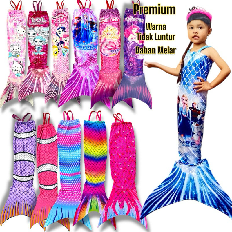 Jual Kostum Mermaid Baju Mermaid Baju Duyung Baju Renang Ekor Mermaid Putri Duyung Anak ...
