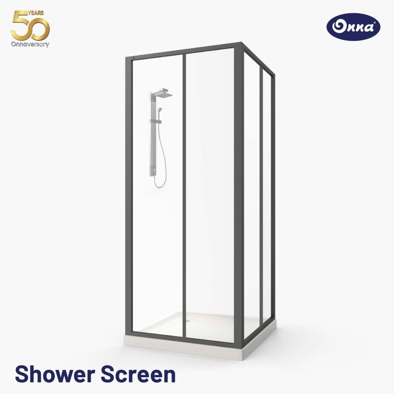 Jual Onna Shower Screen / Sekat Kamar Mandi Minimalis (Custom) | Shopee ...