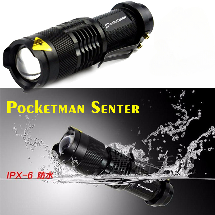 Jual Pocketman Senter LED 2000 Lumens Waterproof Anti Air Emergency ...