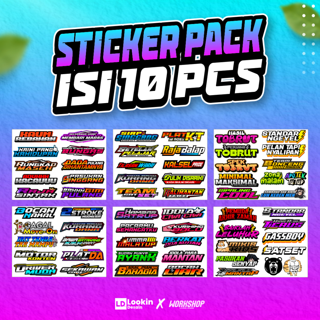 Jual sticker kata kata racing / balap viral set pack cutting terbaru ...