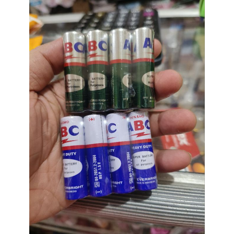 Jual BATRE/BATERAI abc AA isi 4 PCS | Shopee Indonesia