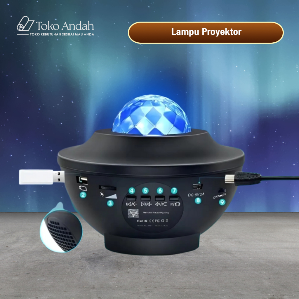 Jual LAMPU PROYEKTOR DENGAN SPEAKER LANGIT MALAM BINTANG 2IN1 GALAXY ...