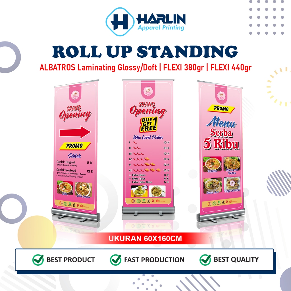 Jual Cetak | ROLL UP STANDING | ALBATROS | F380gr | F440gr | GLOSSY|DOFT | Spanduk|Banner ...
