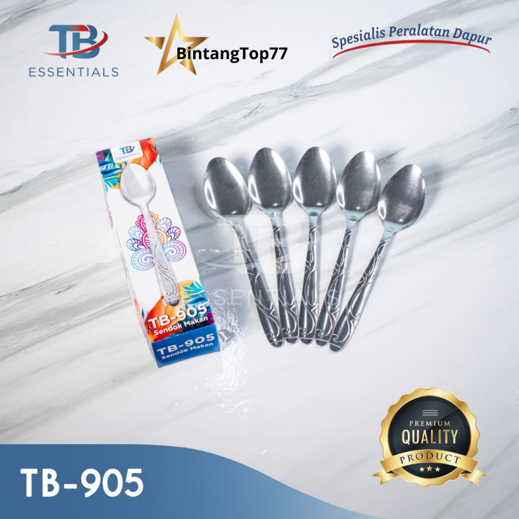 Jual Sendok Makan Motif TB-905 / Sendok Makan Stainless TB Essentials (HARGA PER LUSIN) | Shopee ...