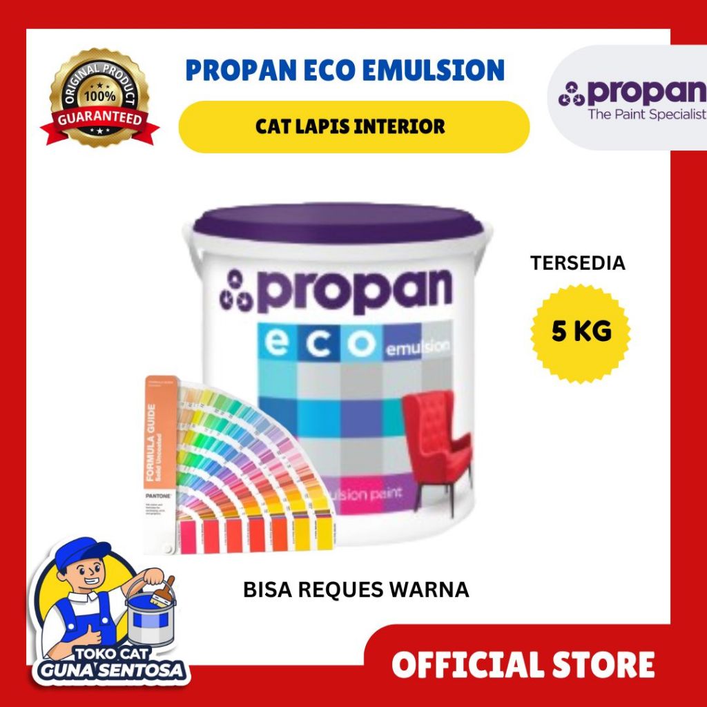 Jual CAT TEMBOK INTERIOR PROPAN ECO EMULSION 5 KG ( BISA REQUEST WARNA ...