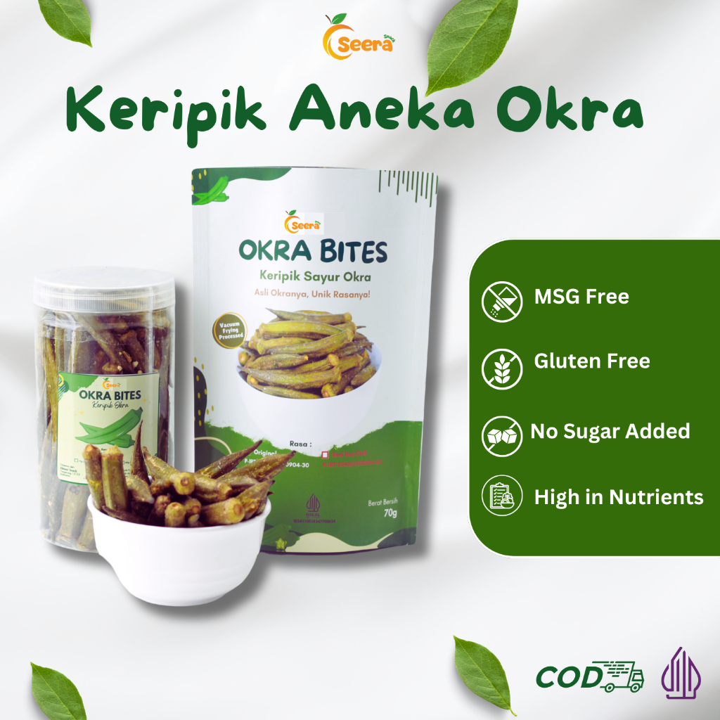 Jual Keripik Sayur Okra Kering Cemilan Organik Sehat Halal Asli Produk ...