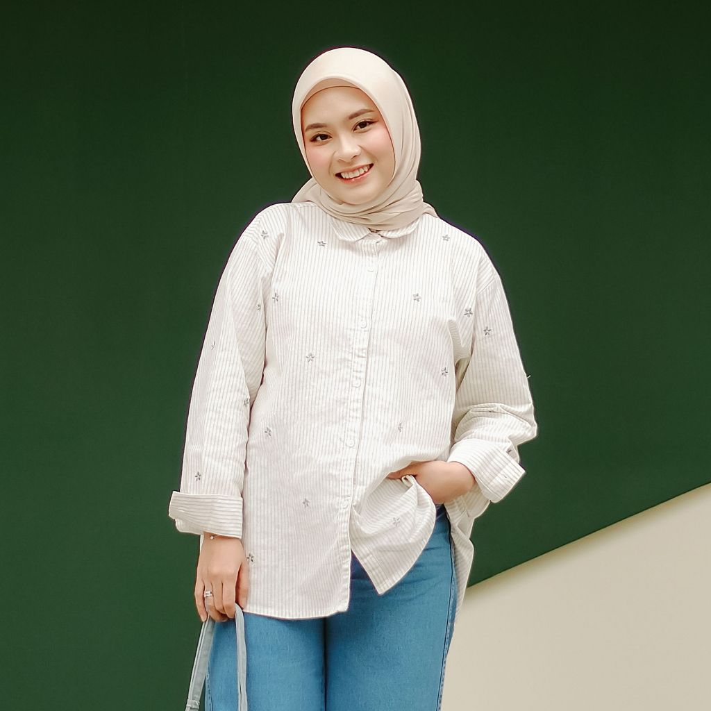 Jual GIYOMI X BIANCA - Sora Shirt / Kemeja Wanita / Kemeja Bahan Linen ...