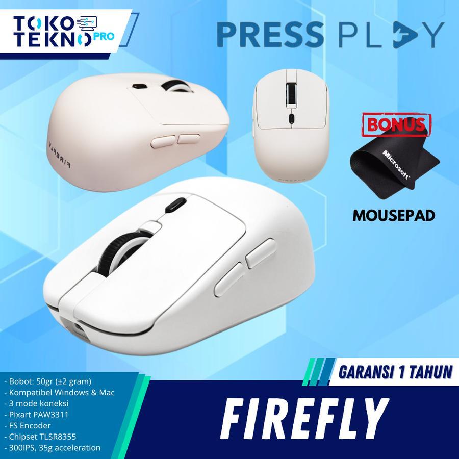 Jual Press Play Firefly Micro Wireless Gaming Mouse With PAW 3311 ...