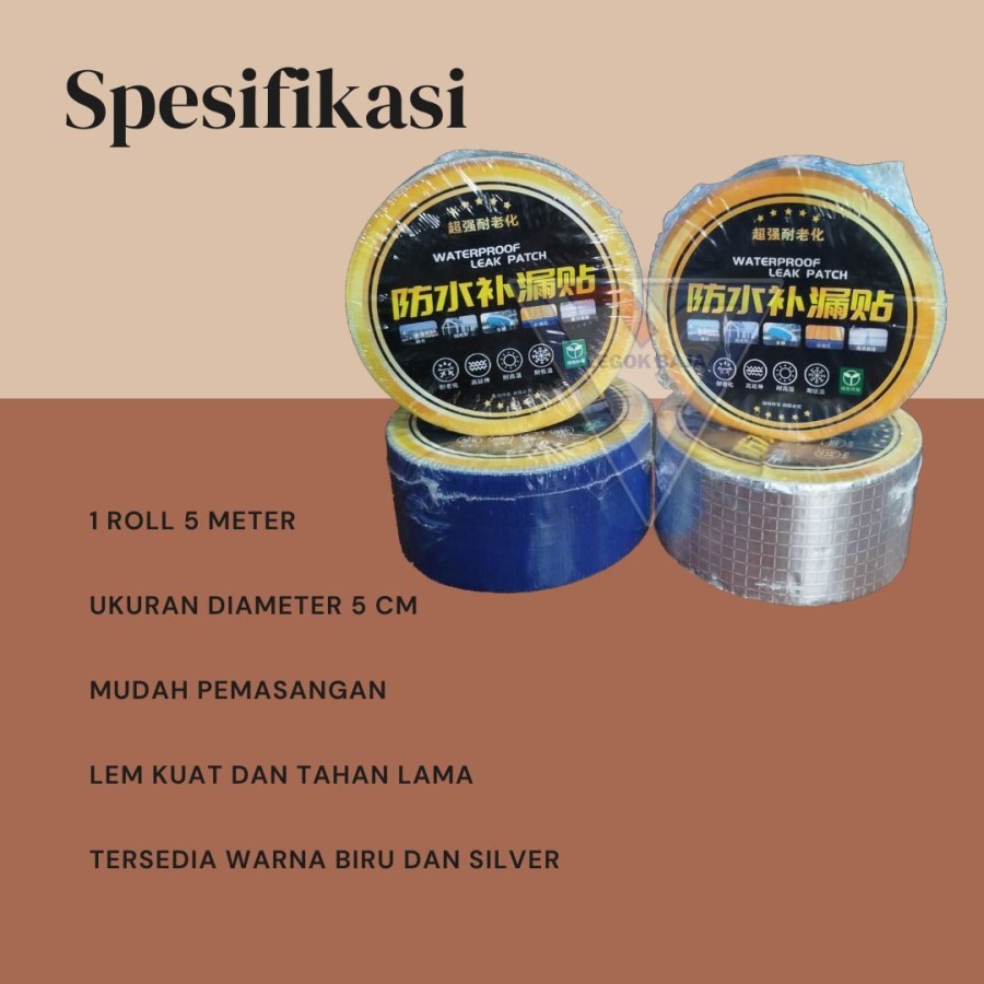 Jual PREMIUM LAKBAN ANTI BOCOR SUPER KUAT WATERPROOF ROLL | Shopee ...