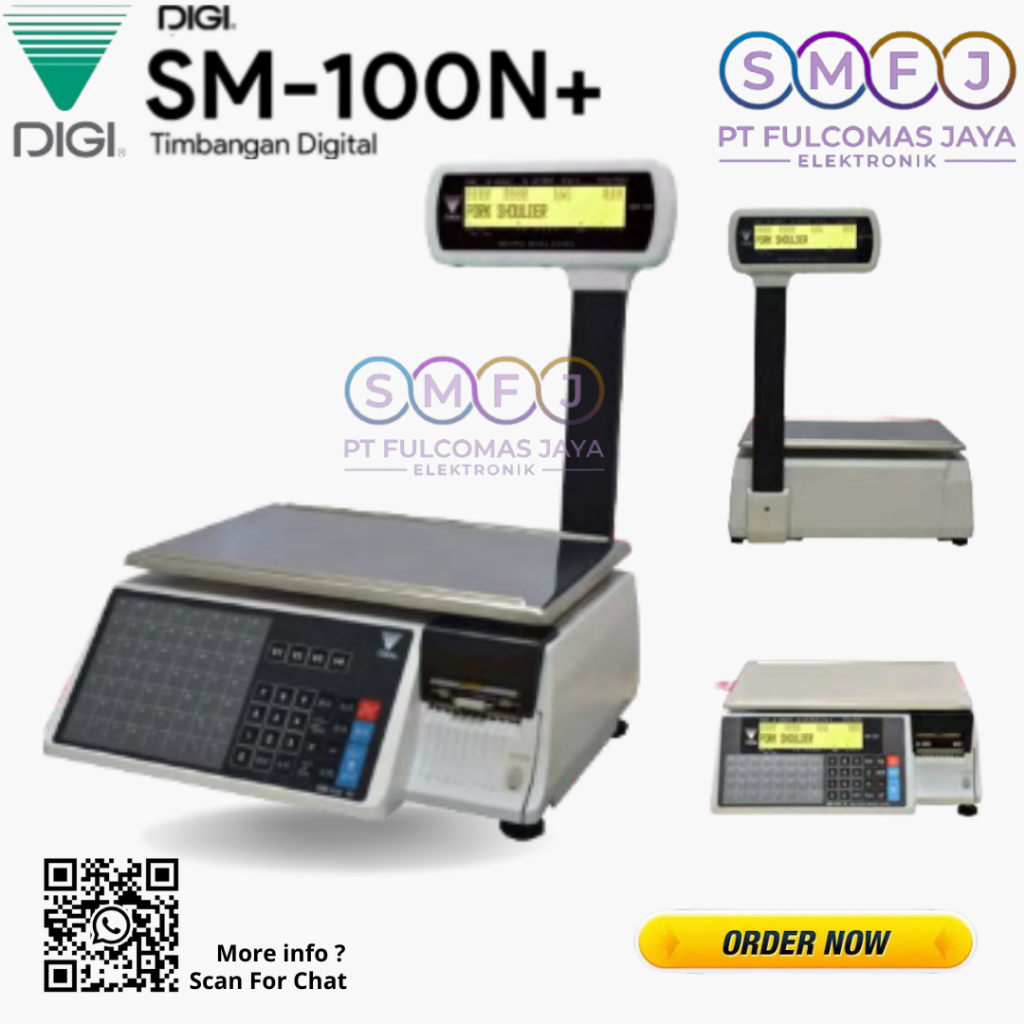 Jual Timbangan Digital DIGI SM100N Plus Cetak Label Barcode SM 100 N Timbang Buah Sayur SM 100N ...