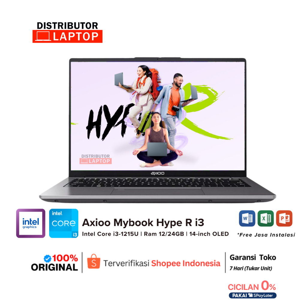 Jual Axioo MyBook Hype R3 Intel i3-1215U 12GB/256GB 14 inch FHD IPS ...