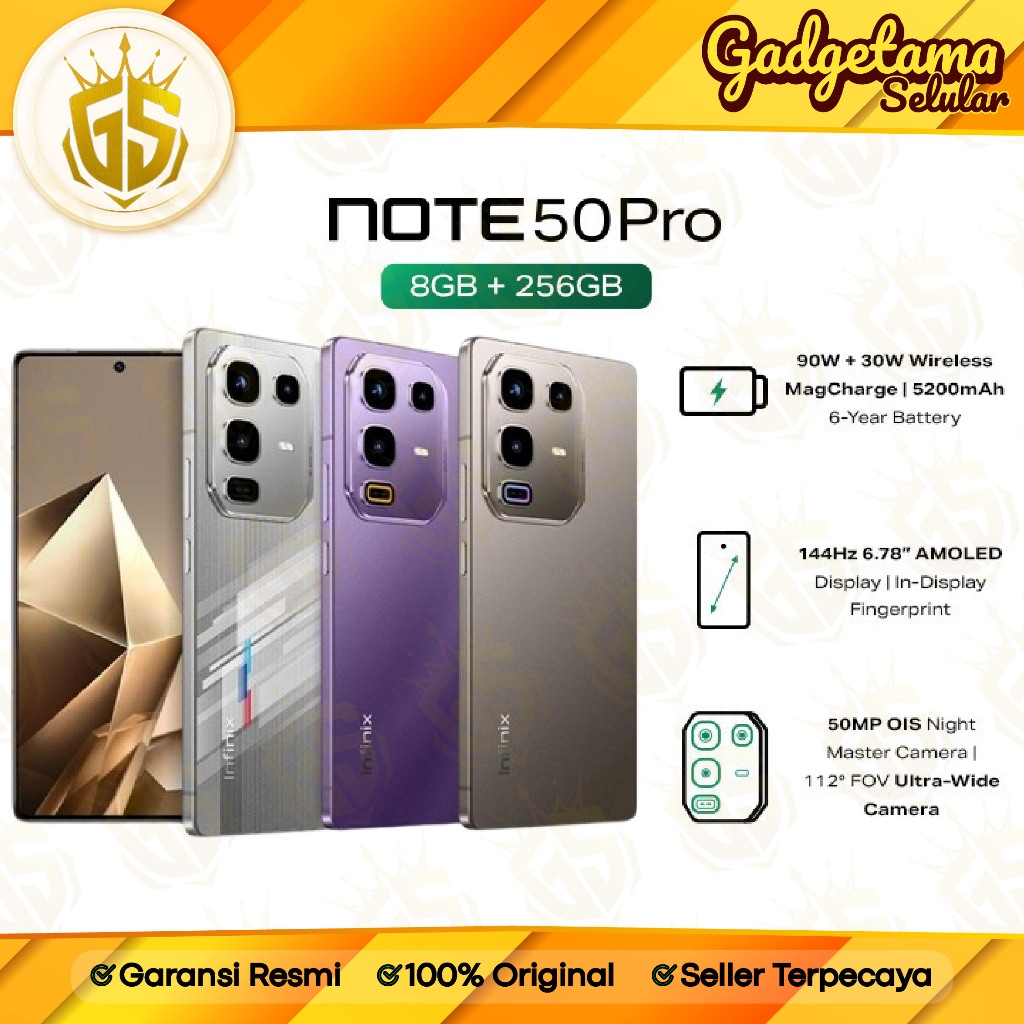 Jual Infinix Note 50 PRO 8/256GB NFC Up to 16GB Extended RAM GARANSI RESMI 12 BULAN | Shopee ...