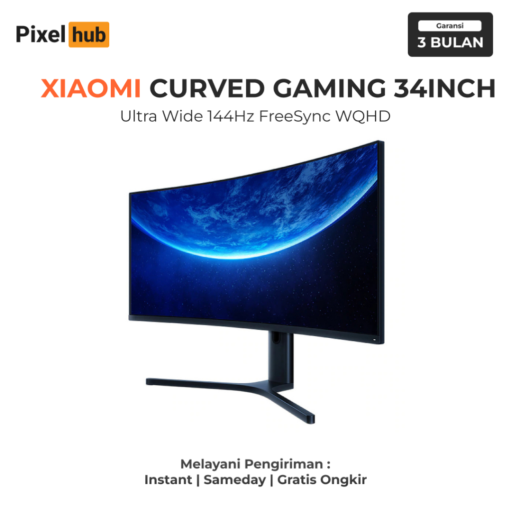Jual Xiaomi Mi Curved Gaming Monitor 34 Inch Ultra Wide 144Hz FreeSync WQHD | Shopee Indonesia