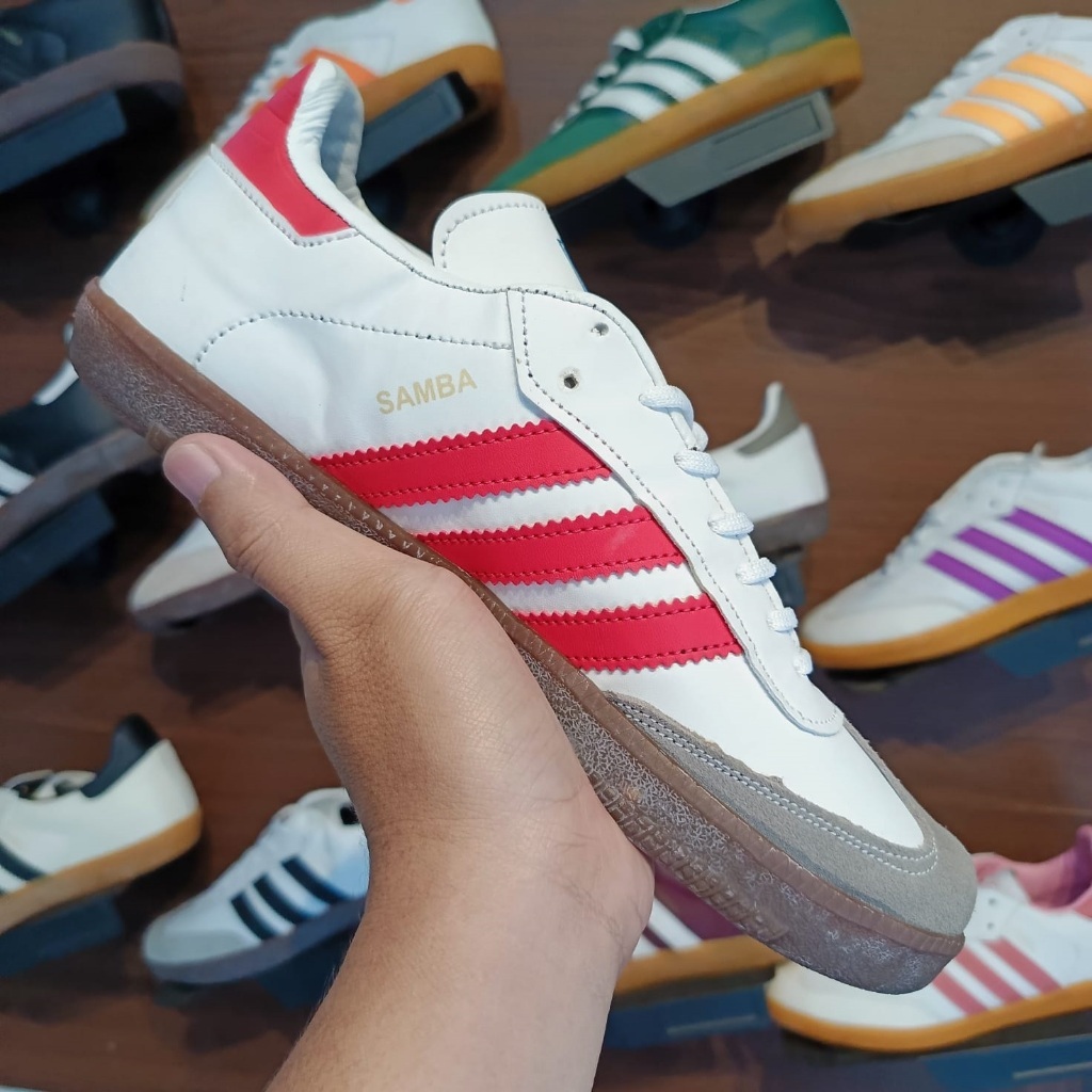 Jual Produk Sepatu Samba OG White Red Upper PU | Shopee Indonesia