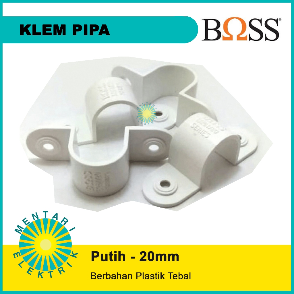 Jual BOSS Klem Pipa Conduit 20mm PUTIH Per Pcs | Shopee Indonesia