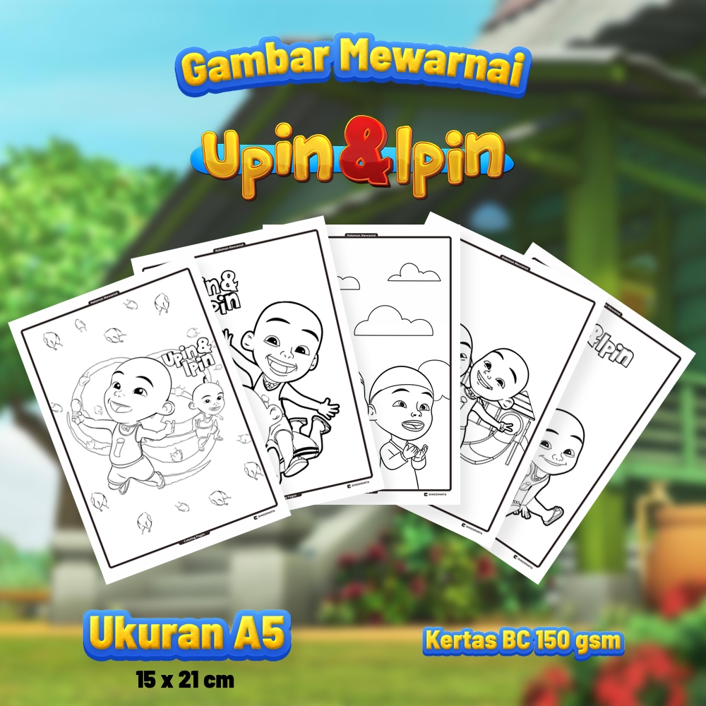 Jual Gambar Mewarnai UPIN & IPIN Isi 20 Lembar Kertas BC Tebal | Shopee ...