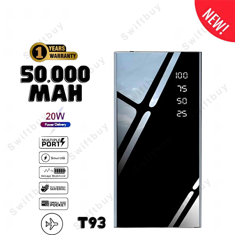 Jual LENTIVEN Powerbank 50000mah Digital Display Fast Charging Dual Usb 50000mah Mini Powerbank ...