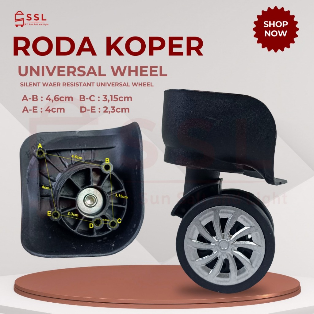 Jual Roda Koper 1 Set / Roda Koper Fiber / 4 pcs roda koper / Roda ...
