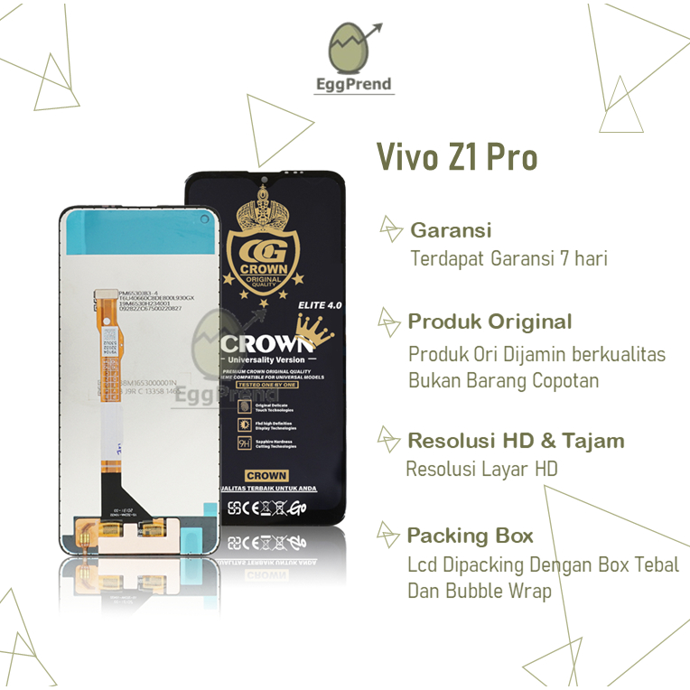 Jual LCD VIVO Z1 PRO / TOUCHSCREEN VIVO Z1 PRO / Z5X / 1918 ORIGINAL FULLSET BIG GLASS COMPLETE ...