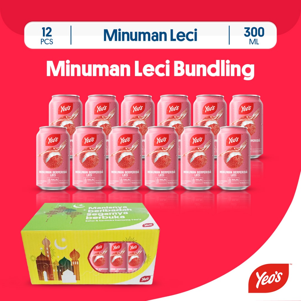 Jual Ramadan Edition - Yeos Minuman Kaleng Buah Leci Lychee Drink 300ml ...
