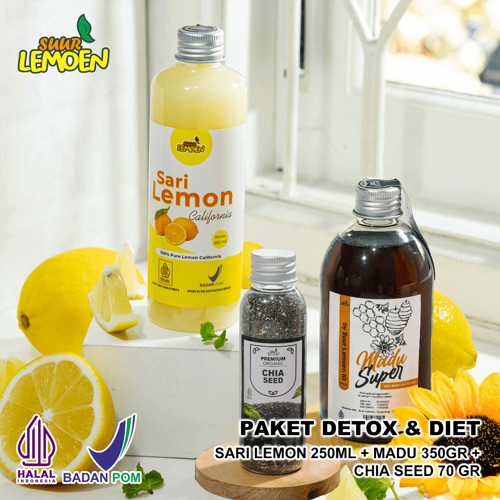 Jual Suur Lemoen Paket Sari Lemon Chia Seeds Madu Organic Untuk Diet ...