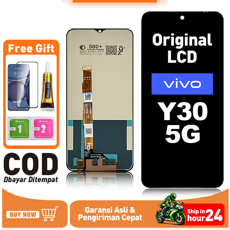 Jual LCD VIVO Y30 5G TOUCHSCREEN Fullset Asli Crown Murah Ori ...
