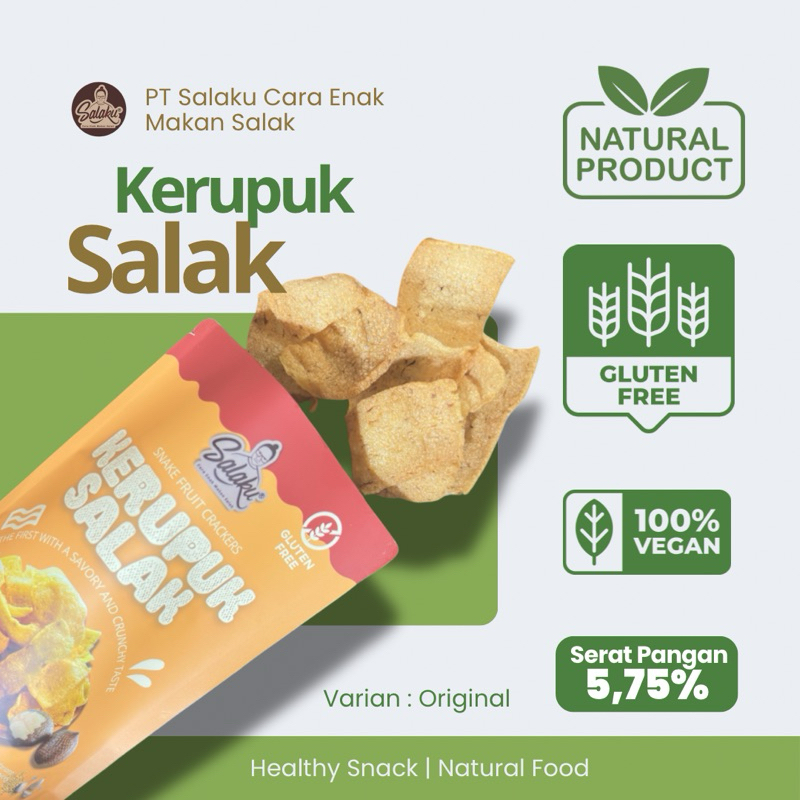 Jual Kerupuk Salak SALAKU®️50 gr varian Original | Shopee Indonesia