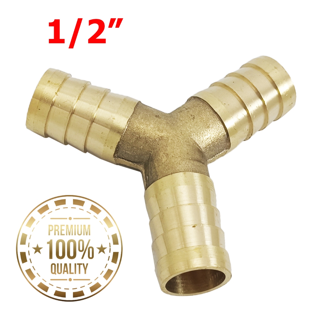 Jual NEPEL SAMBUNGAN SELANG Y KUNINGAN ASLI 1/2" UNTUK SELANG AIR ...