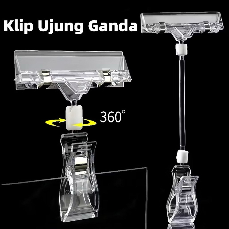 Jual 16 cm / 11 cm Penjepit Promo Akrilik / Clip Penjepit Label / Tag ...