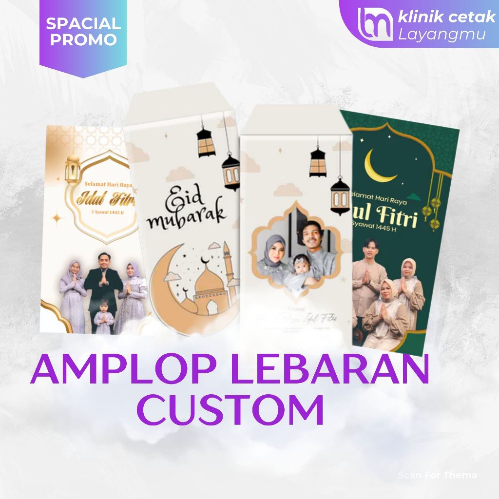 Jual Amplop lebaran custom, bisa request foto, nama dan desain sendiri ...