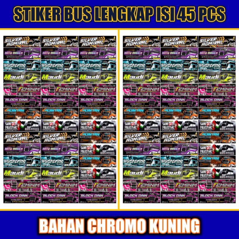 Jual Stiker Bus Isi 45 Termurah Original | Shopee Indonesia