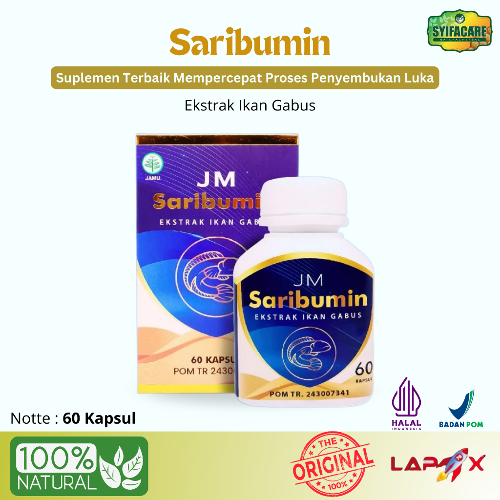 Jual Saribumin Syifacare Kapsul Ekstrak Ikan Gabus Mempercepat Proses Penyembuhan Luka Pasca ...