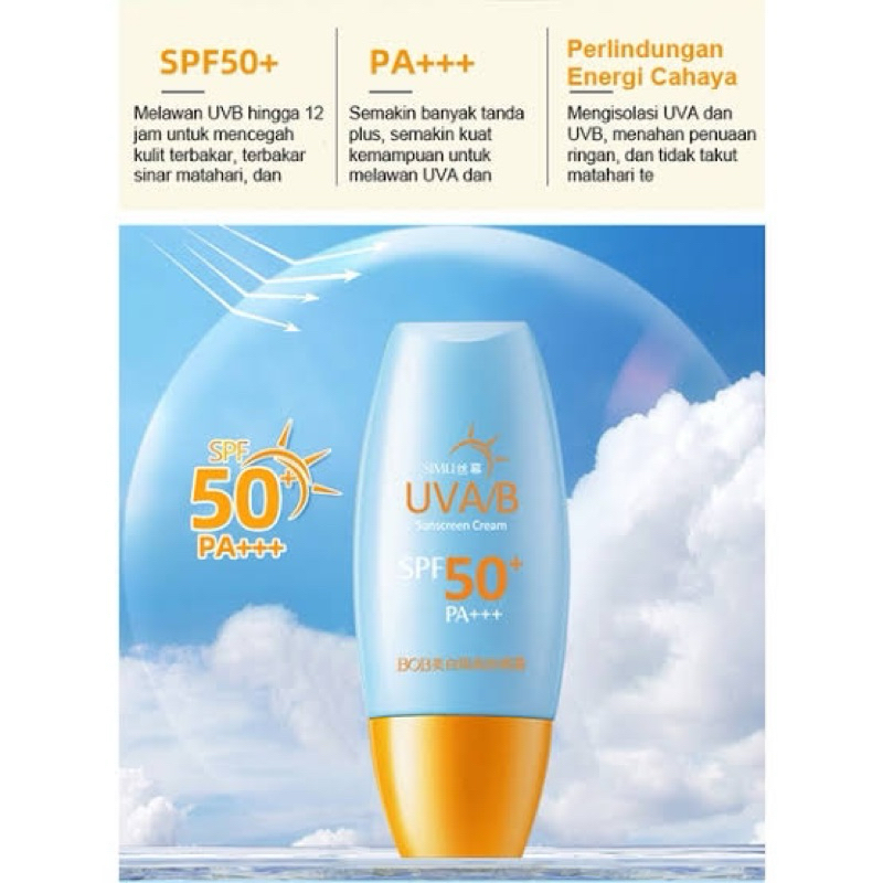Jual OronCosmetics SIMU UVA/B Sunscreen Cream SPF 50+ PA+++ 30g ...