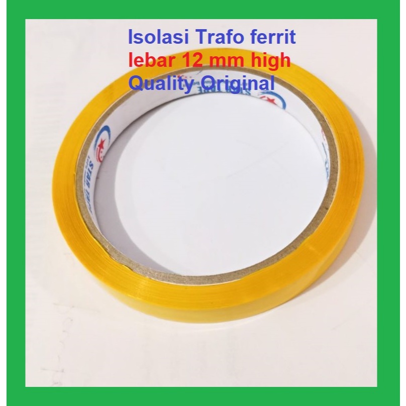 Jual Isolasi Trafo ferrit lebar 12 mm kuning 12mm high Quality Original ...