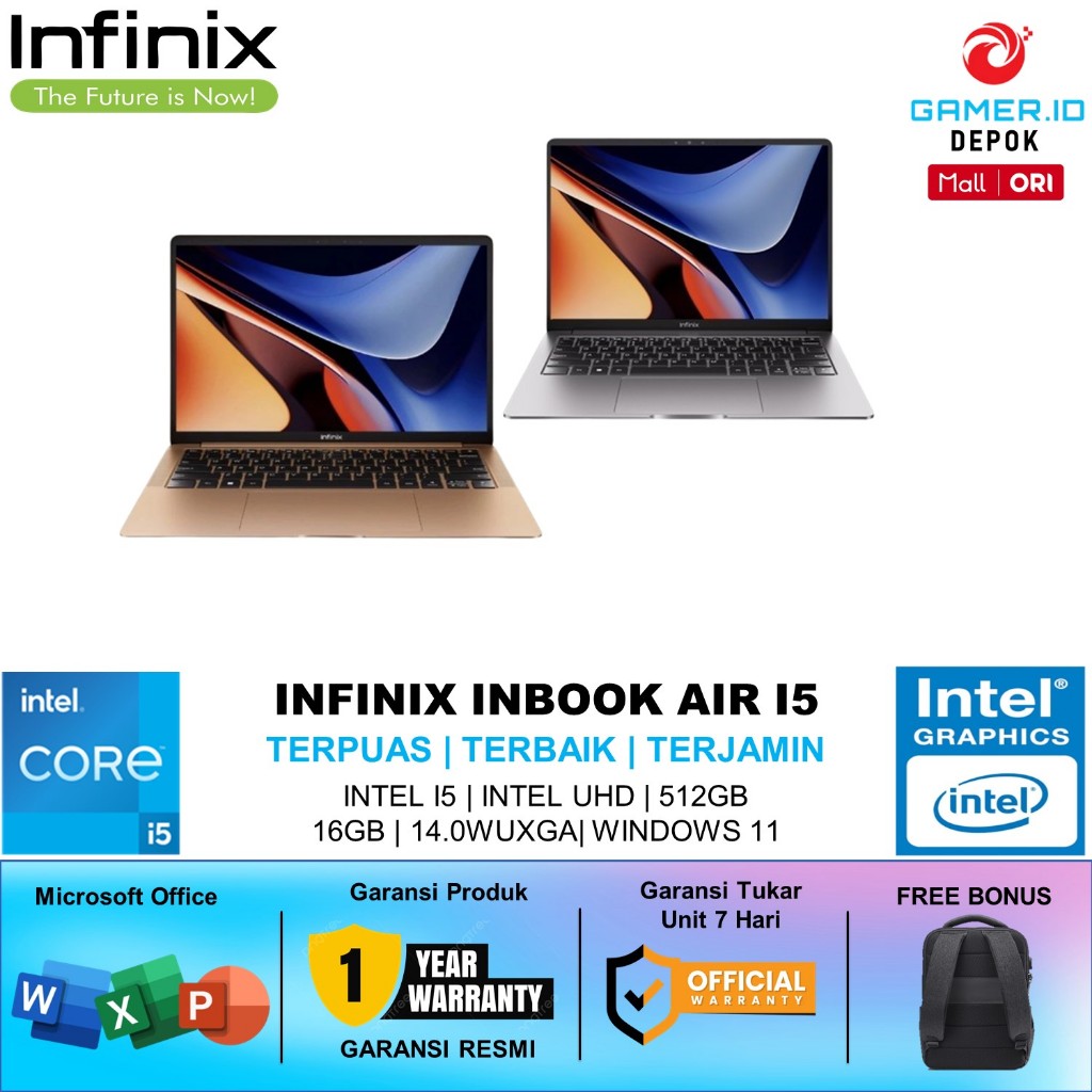 Jual INFINIX INBOOK AIR CORE I5 1235U RAM 16GB 512GB WINDOWS 11 0WUXGA ...