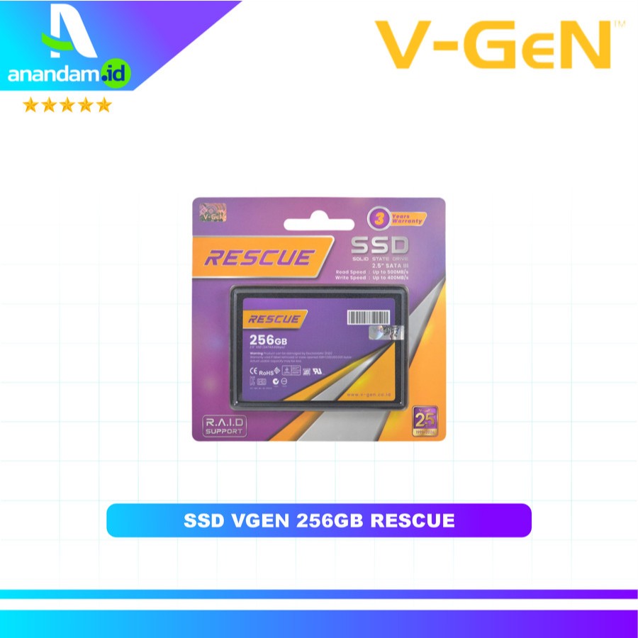 Jual SSD V-GeN Rescue 256GB SATA 3 Solid State Drive 2.5" Inch VGEN ...