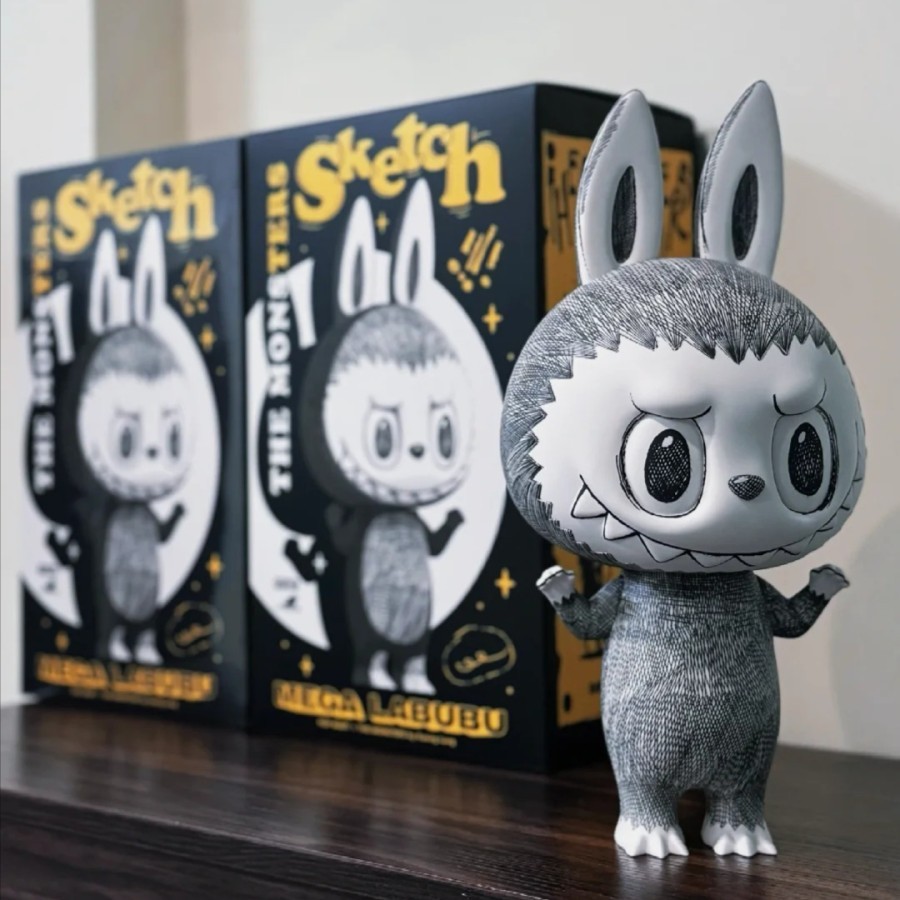 Jual Labubu x Pop Mart The Monsters Sketch Mega Labubu 400% Figure 100% ...