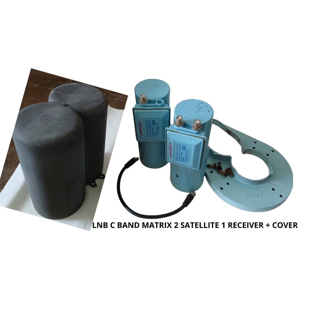 Jual LNB Parabola C Band Matrix 2 Satelit 1 Receiver + Cover | Shopee ...