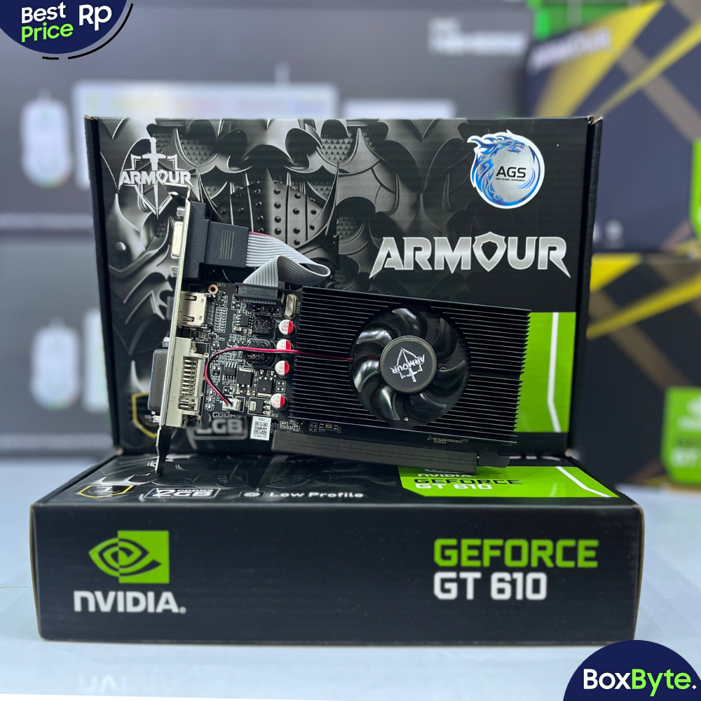 Jual VGA GeForce GT 610 2GB ARMOUR GDDR3 64 BIT Low Profile / VGA Card / VGA NVIDIA | Shopee ...